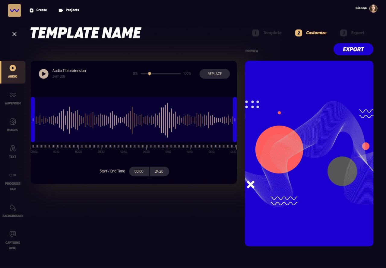 Free Online Music Visualizer - Create Audio Waveform Videos